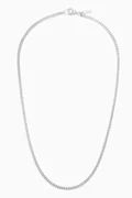 Buy Common Lines Silver Mini Cuban Link Necklace in Sterling Silver Online for Men | Ounass Bahrain