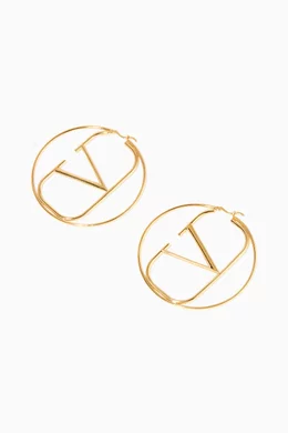 Valentino logo hoop earrings store