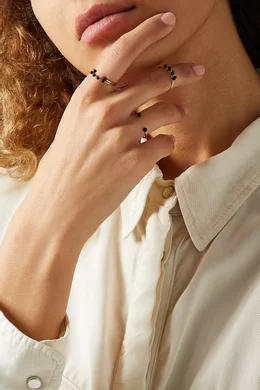Buy Isabel Marant Black Casablanca Rings Set of 5 For Women Online Ounass Bahrain