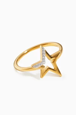 Buy Missoma Gold Celestial Pave Star Ring in 18kt Gold Vermeil For Women Online Ounass Bahrain