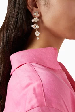 Precious pansy linear earrings store