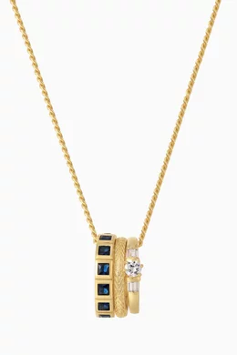 Buy Luv Aj Blue Marry Me Charm Necklace in Gold plated Brass For Women Online Ounass Bahrain