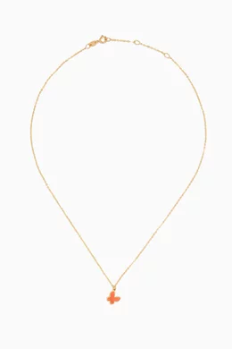 Buy Damas Yellow Ara Butterfly Necklace in 18k Gold For Kids Online Ounass Bahrain