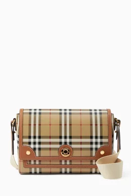 Buy Burberry Neutral Note Check Crossbody Bag For Women Online Ounass Bahrain